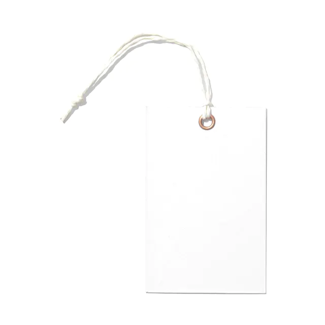 Top View White Rectangle Label Tag Mockup